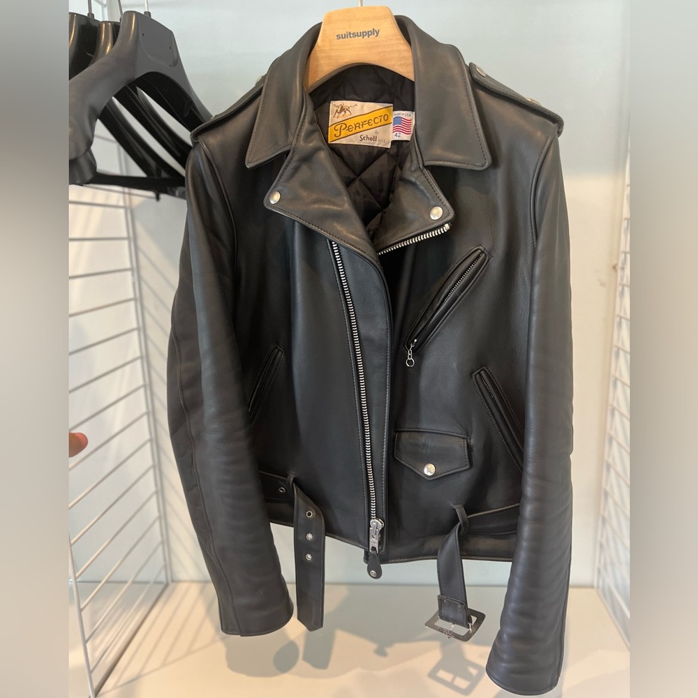 Schott One Star Perfecto Leather Motorcycle Jacket - Gem